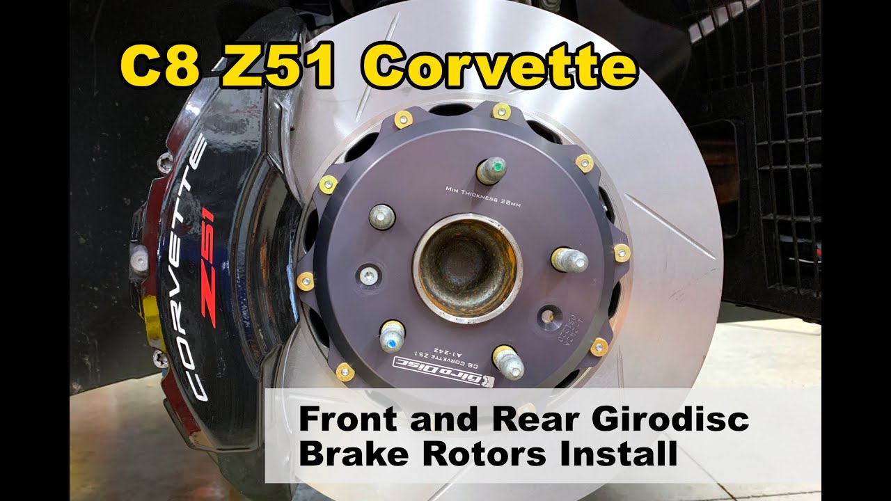 2020 Corvette C8 Z51 Girodisc 2-piece brake rotor install - YouTube