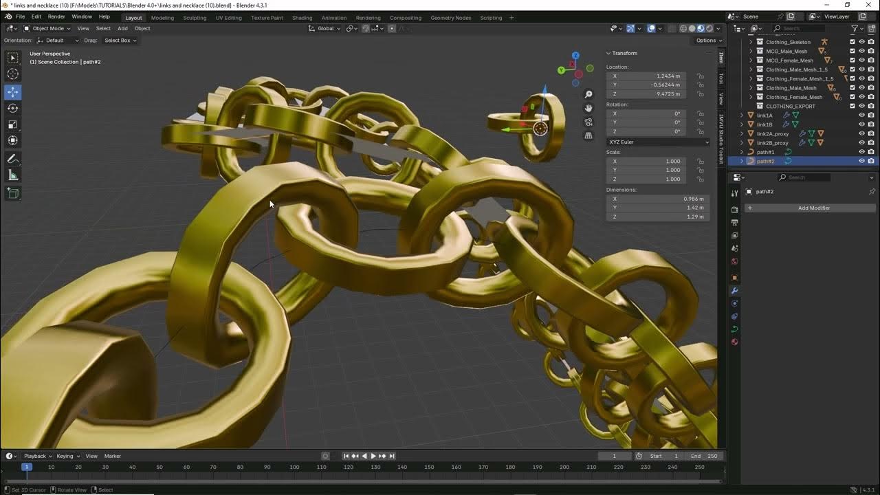 Fixing Curve Modifier Mesh/Object Distortion - YouTube