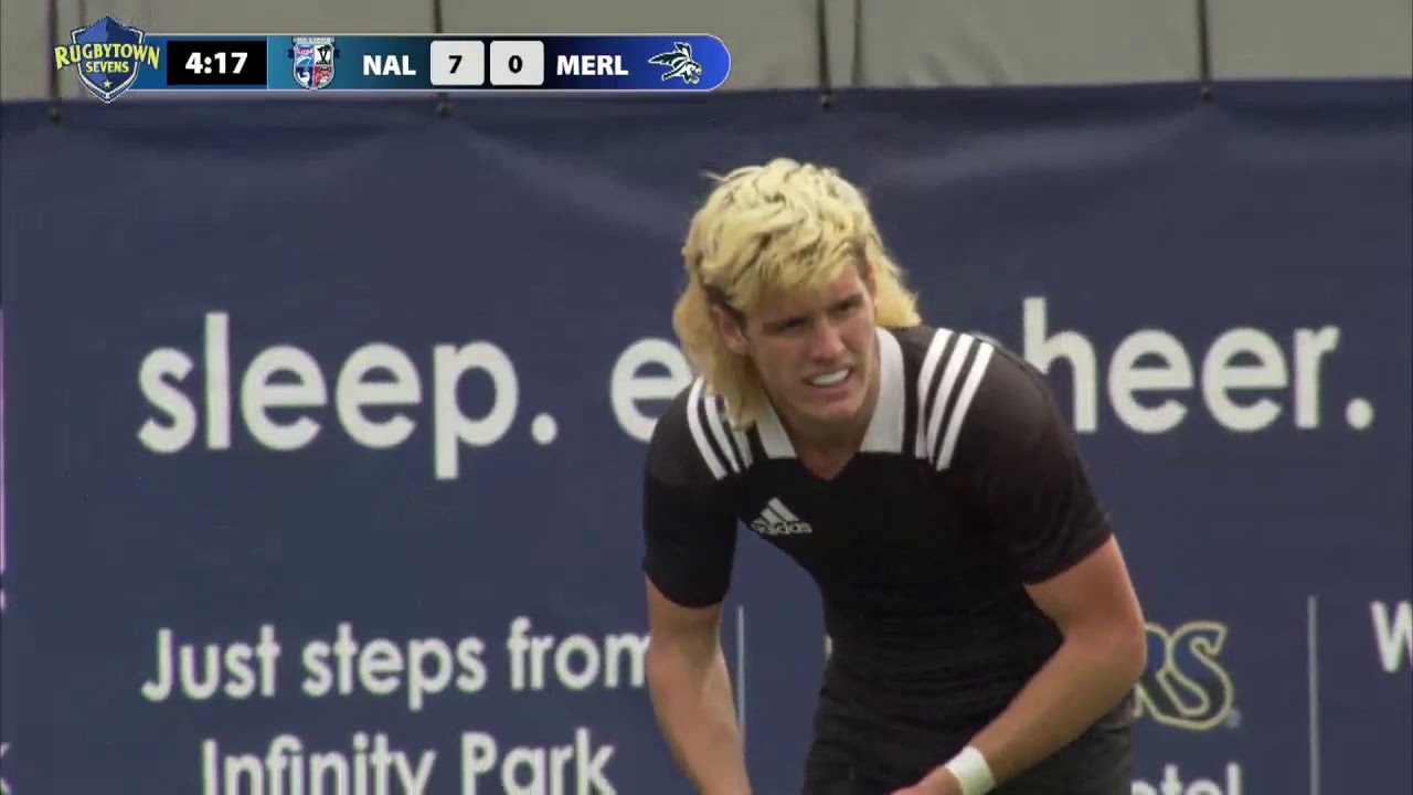 Thomas Isherwood 'The Mullet Man' - Highlights of Rugby Town 7s 2019 ...