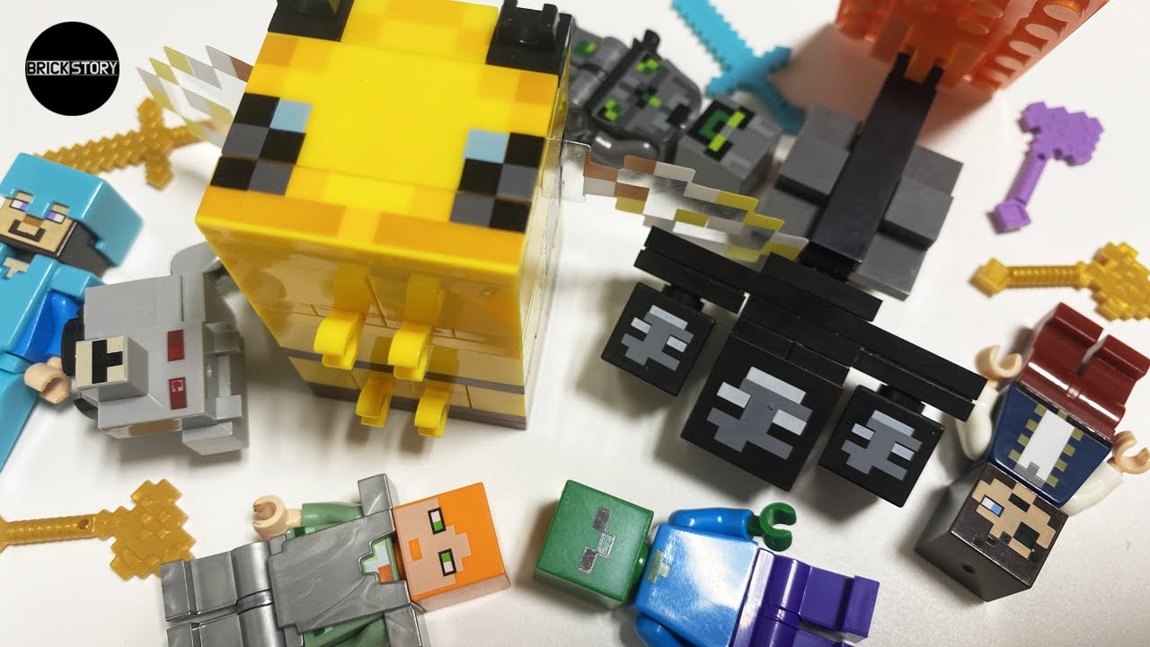 LEGO Minecraft | Animals & Minifigures | Bee baby wolf zombie alex ...