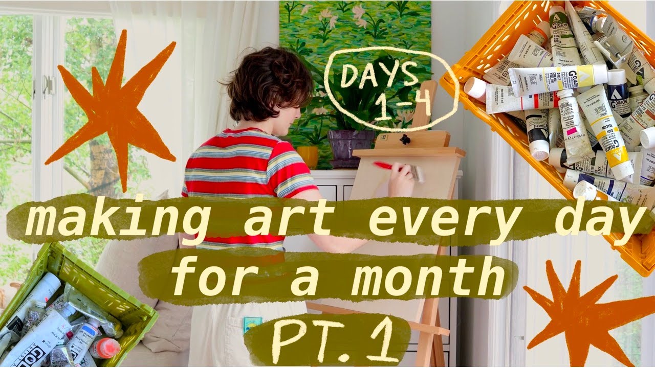 making art everyday for 30 days: pt 1 - YouTube