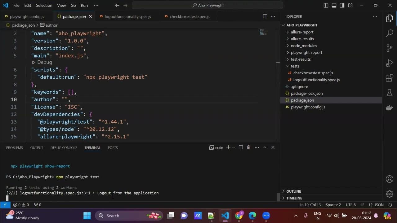 Maintain npm scripts in packagejson in Playwright Automation - YouTube