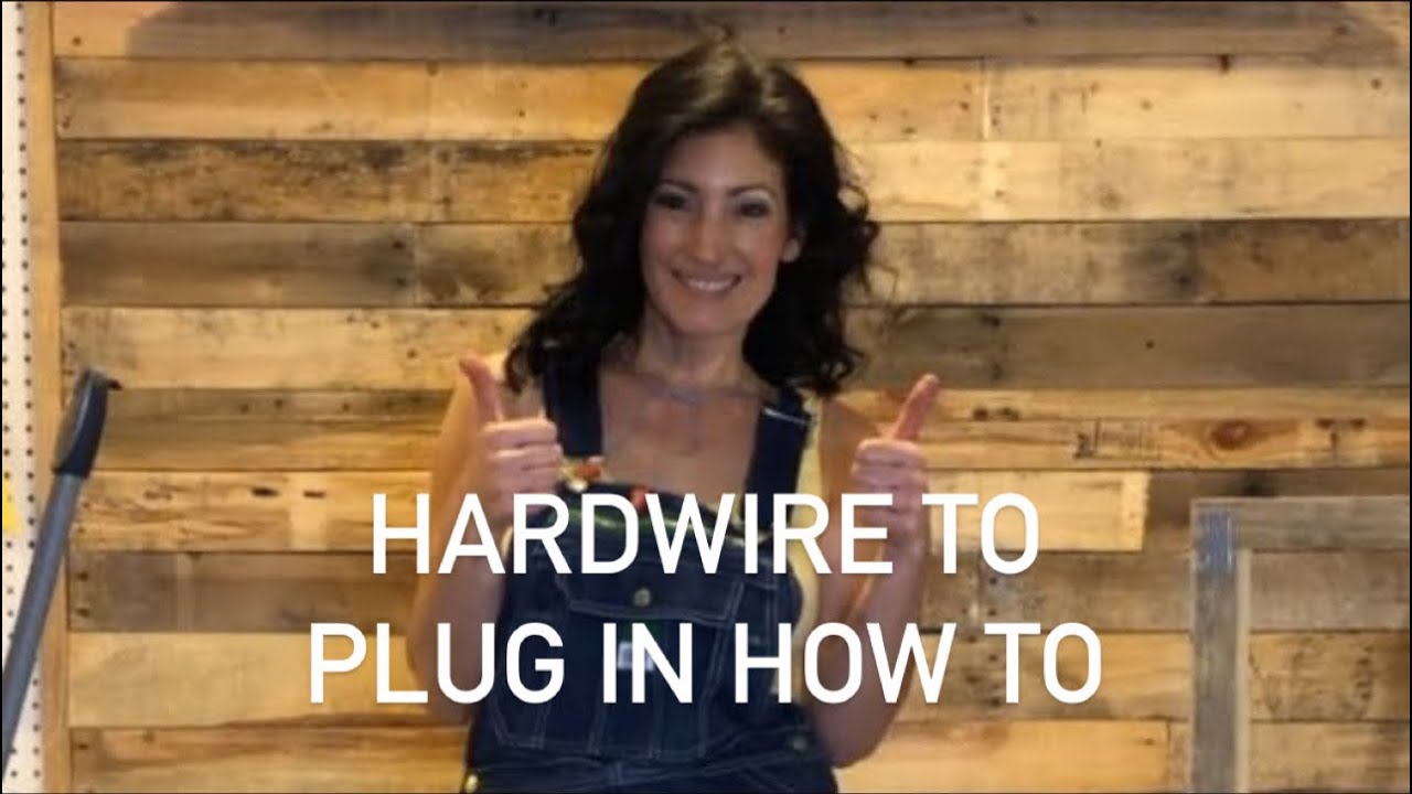 How to Convert a Hardwire Light Fixture to Plug-In | Miss DeWalt (One ...