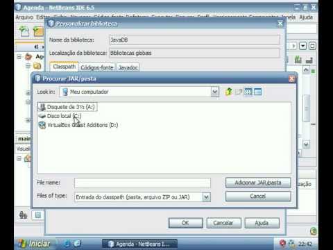 04 adicionar biblioteca javadb a um projeto java no netbeans - YouTube