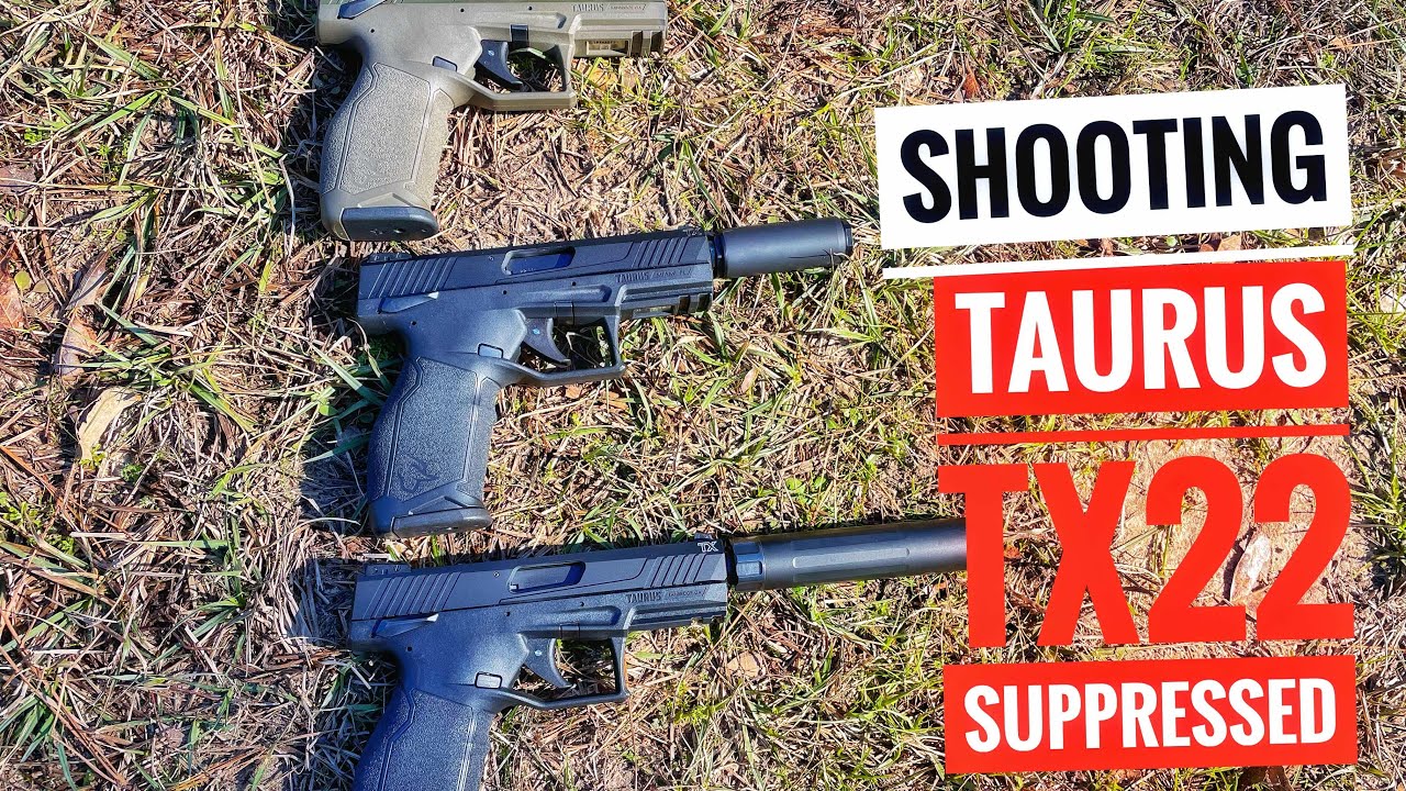 Shooting the Taurus TX 22 suppressed - YouTube