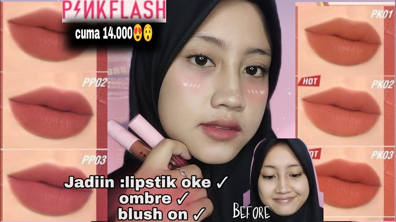 PINK FLASH LIPMATE LIPSTIK REVIEW || Cuma 14.000 - YouTube