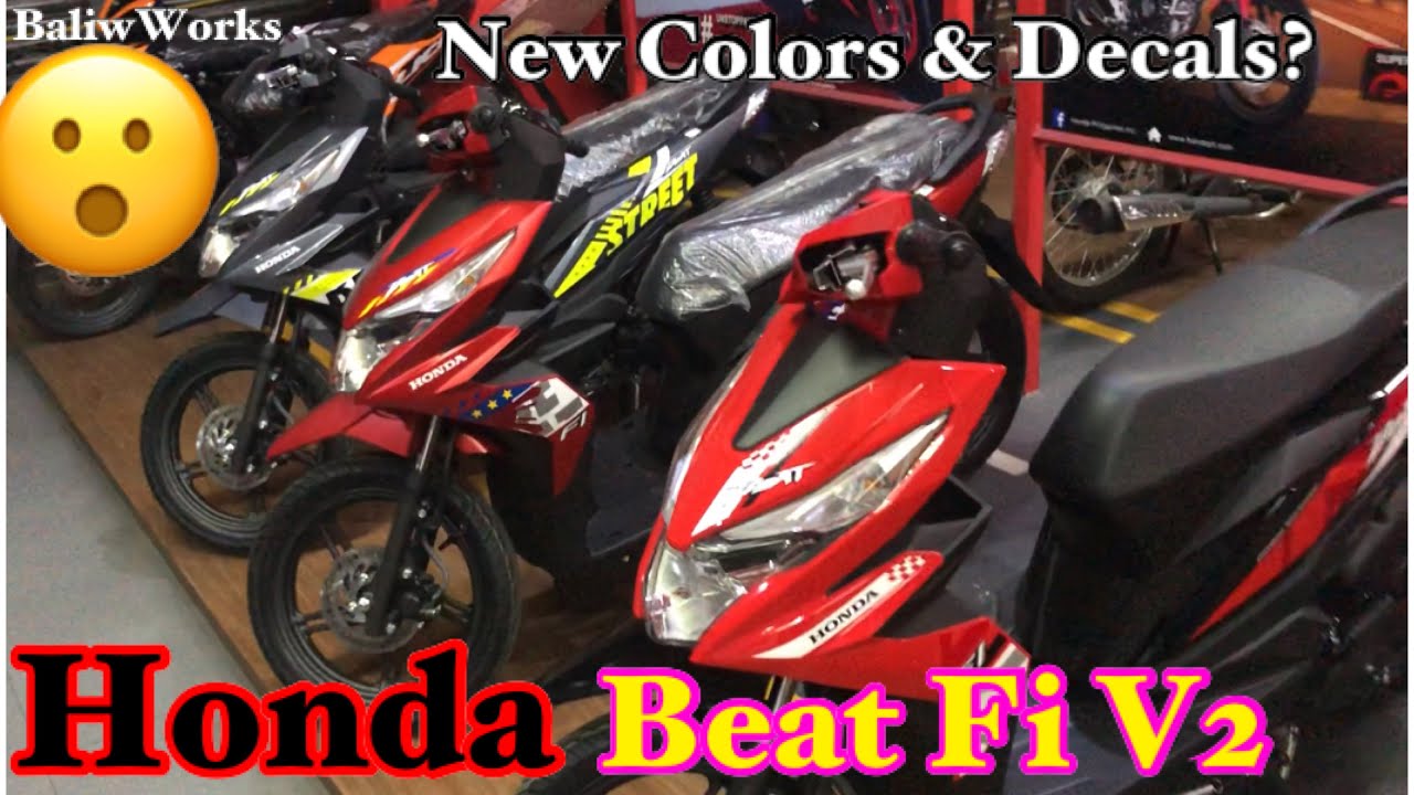 Honda Beat Fi V2 Newest Decals and Colors - YouTube