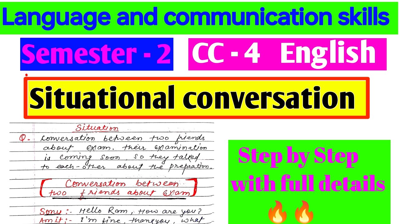 #Situational_conversation_kya_hai। #sem_2_English_cc_4_Situational ...