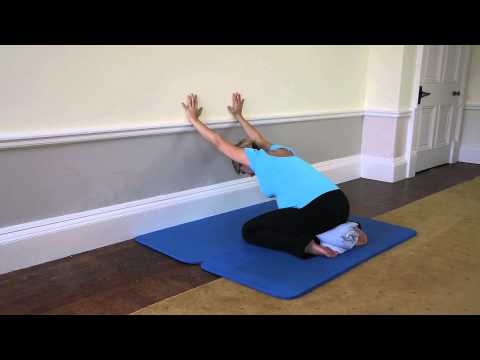 Pregnancy Exercises - Yoga Shoulder Stretch Kneeling