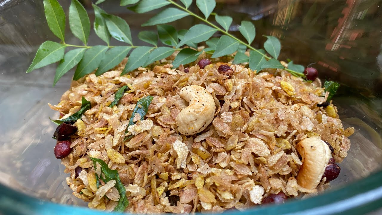 Chivda fry recipe | Roasted Poha | Chira Bhaja | Flattened rice fry ...