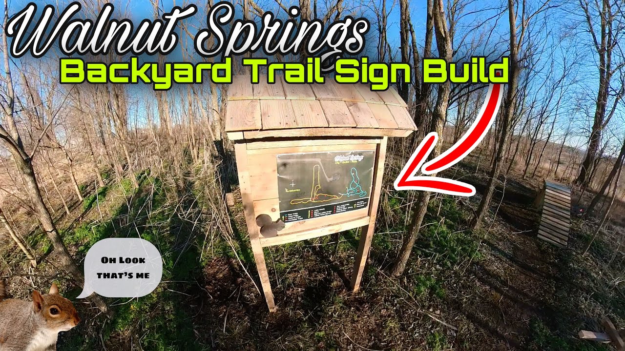 How To Build a Backyard Mountain Bike Trail Sign - YouTube