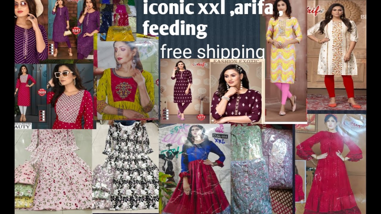 feeding kurthies Arifa , iconic// free shipping// do comment last live ...
