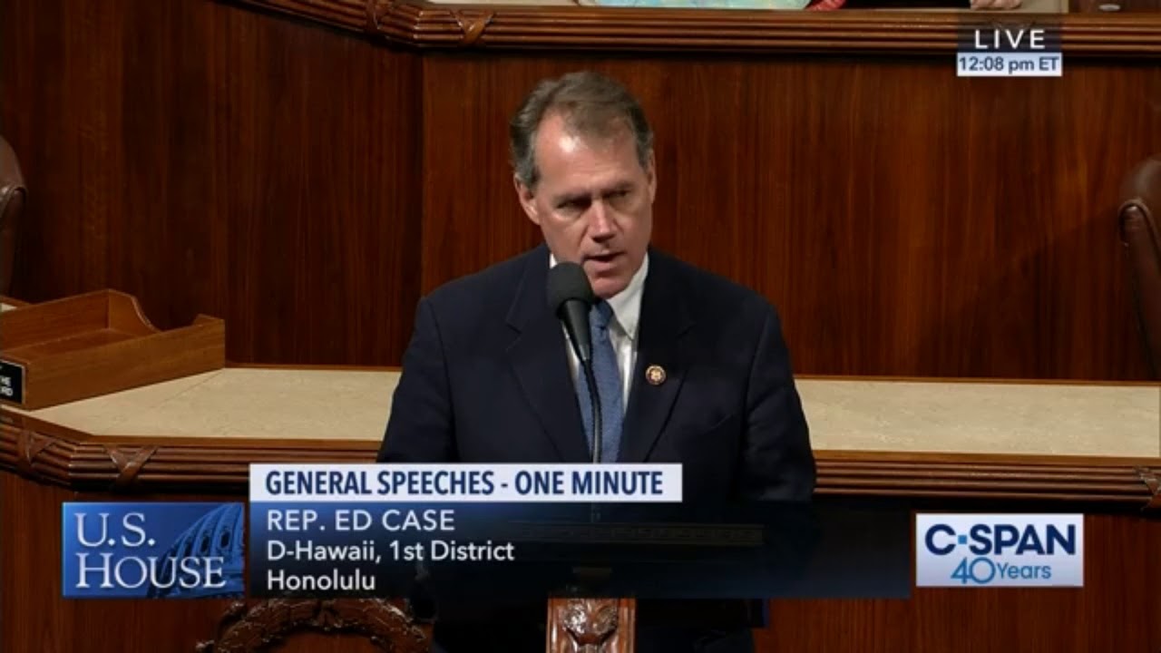 Congressman Ed Case Speaks on House Floor on First Image of a Black ...