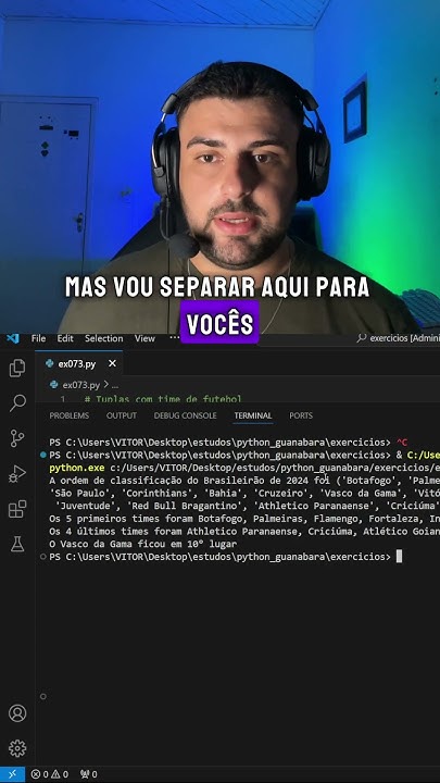 Brasileirão 2024 Com Python Pythonprogramming Pythondev Learnpython