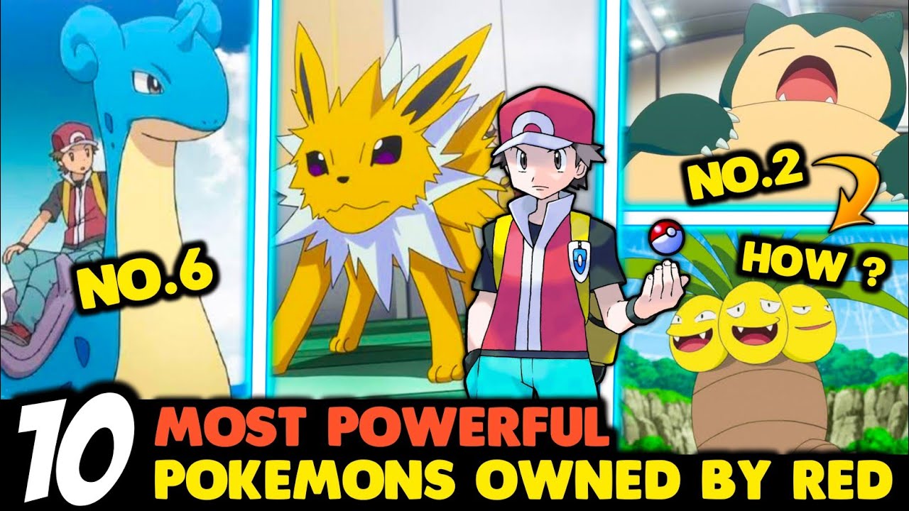 Top 10 Most Powerful Pokemons Of Red || Red's Top 10 Strongest Pokemons ...