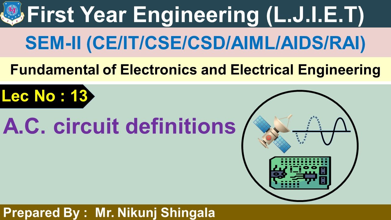 Lec-13_A.C. circuit definitions |Fundamental of Electronics and ...