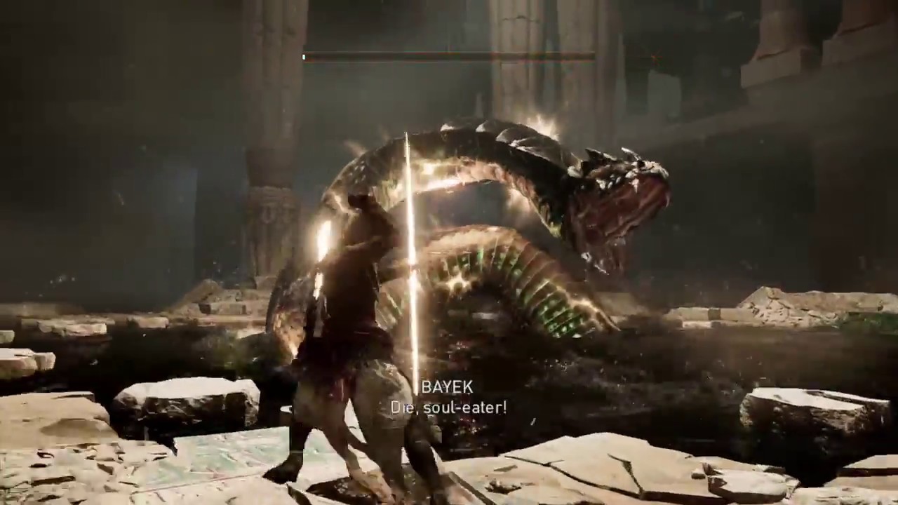 Assassin's Creed Origins - Giant Snake Boss Fight - YouTube
