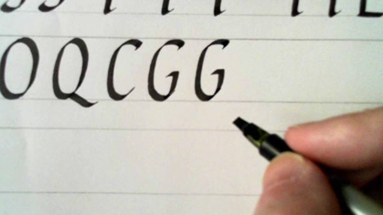 Calligraphy 41 Italic Capitals O, Q, C, G - YouTube
