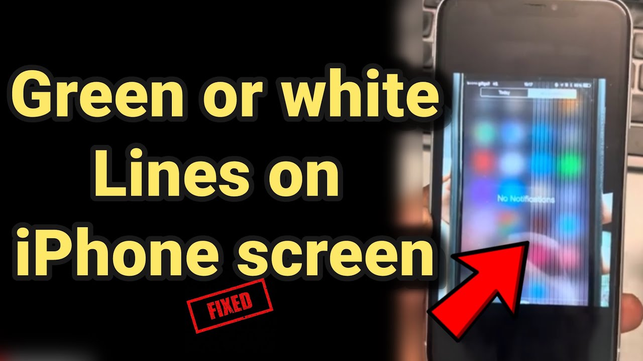 Green or white lines on iPhone screen : how to fix - YouTube