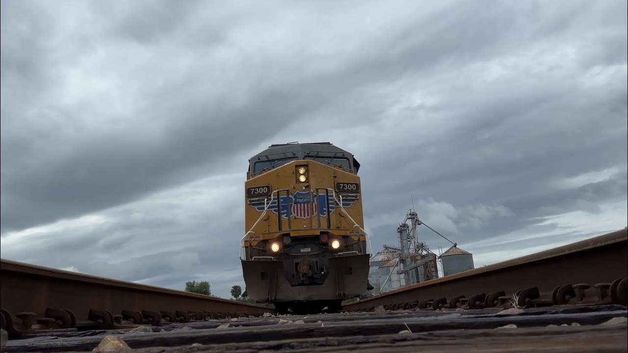 Train Runs Over My Camera: UP 7300 Leads M-EWOL in San Benito, TX - YouTube