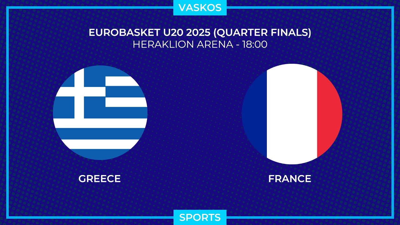 🔴 LIVE | ΕΛΛΑΔΑ - ΓΑΛΛΙΑ | ΕΥΡΩΜΠΑΣΚΕΤ Κ 20 | GREECE - FRANCE ...