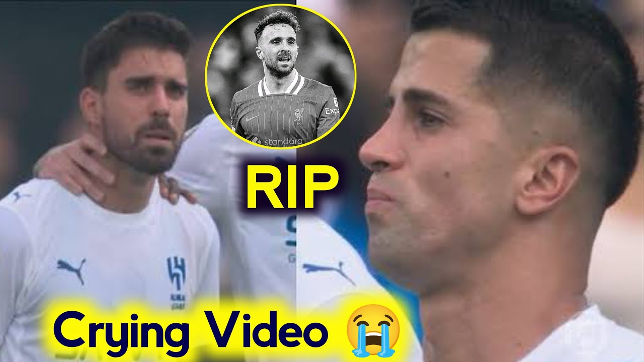 João Cancelo e Rúben Neves crying tears heartbroken about Diogo Jota ...