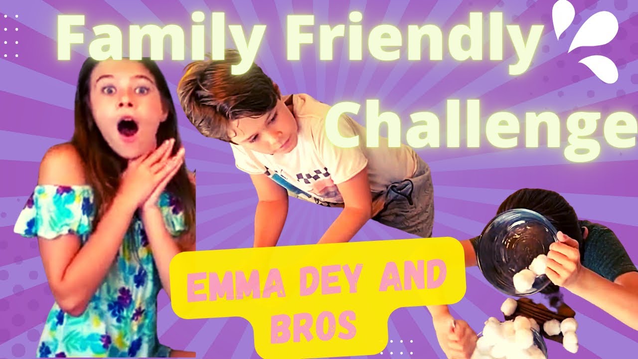 Family Friendly Challenge: Cotton Ball Game *funny* - YouTube