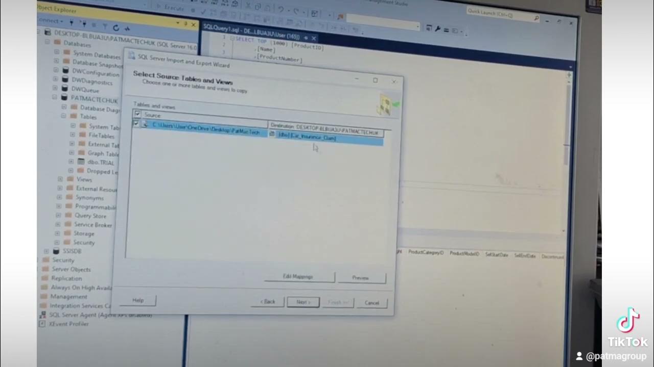 Importing Csv Into Sql Server Using Ssms Youtube