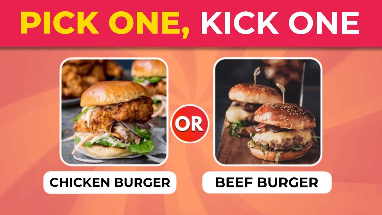PICK ONE KICK ONE - Food Edition 🍕 - YouTube