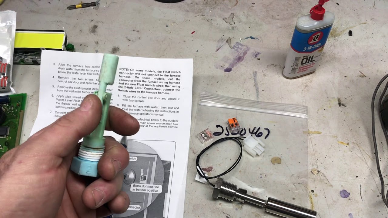 Central Boiler E-Classic blower motor and water level sensor - YouTube