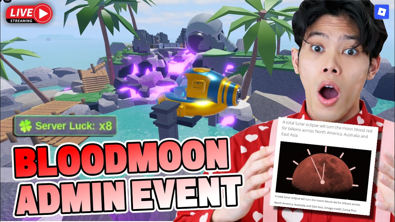 🔴MABAR BLOODMOON ADMIN EVENT X8 2JT LUCK!! - FISHIT | ROBLOX - YouTube