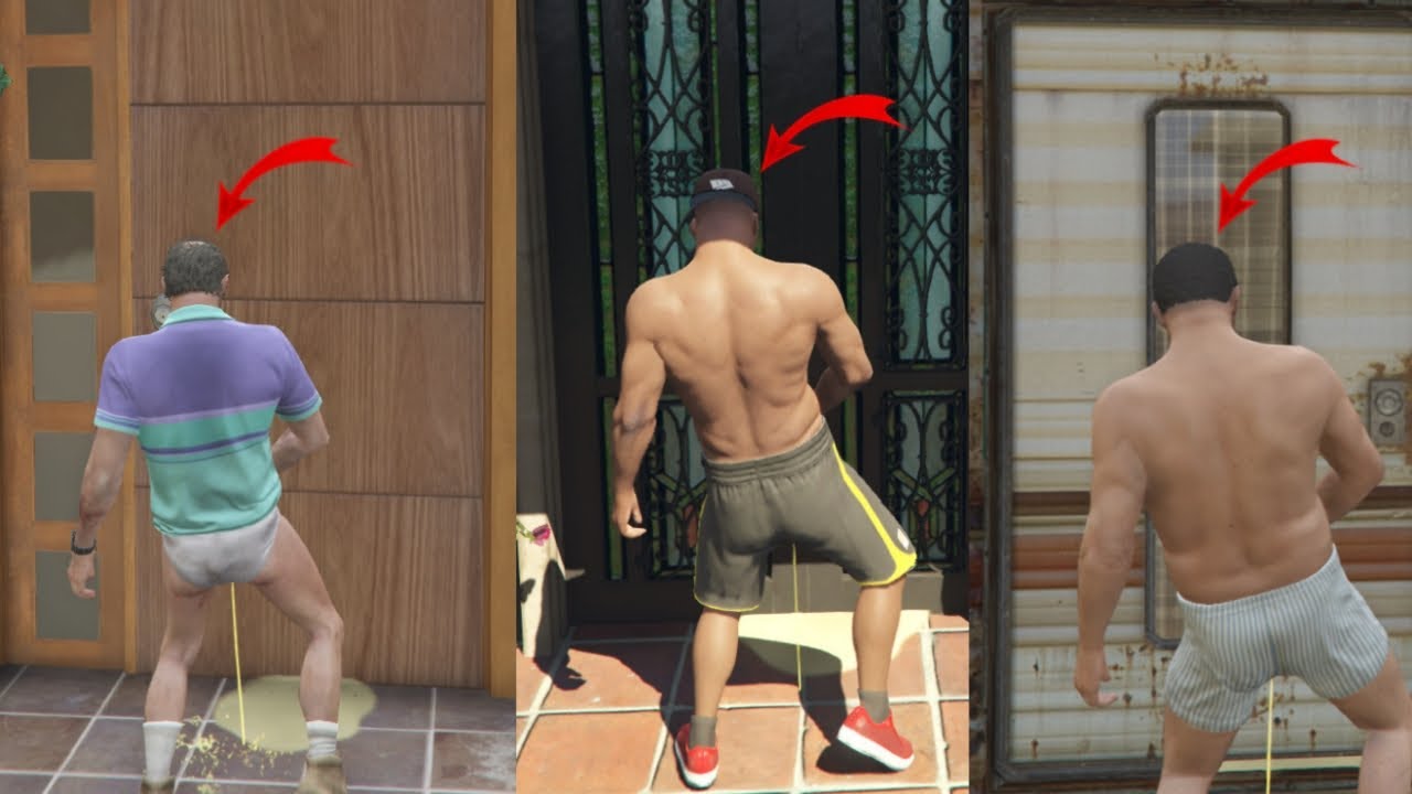 What If You Pee On Michael, Trevor & Franklin's House Door In GTA 5 ...