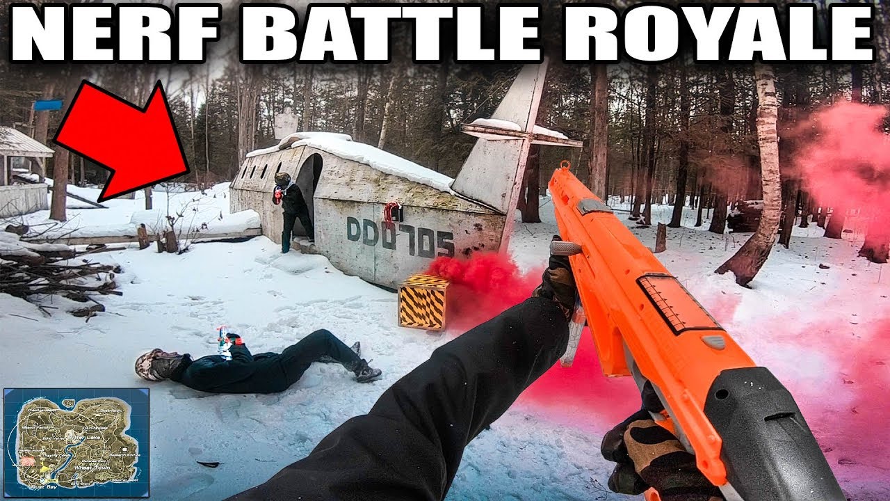NERF FIRST PERSON SHOOTER BATTLE ROYALE!! 🔥💥 Worlds Biggest Nerf War ...