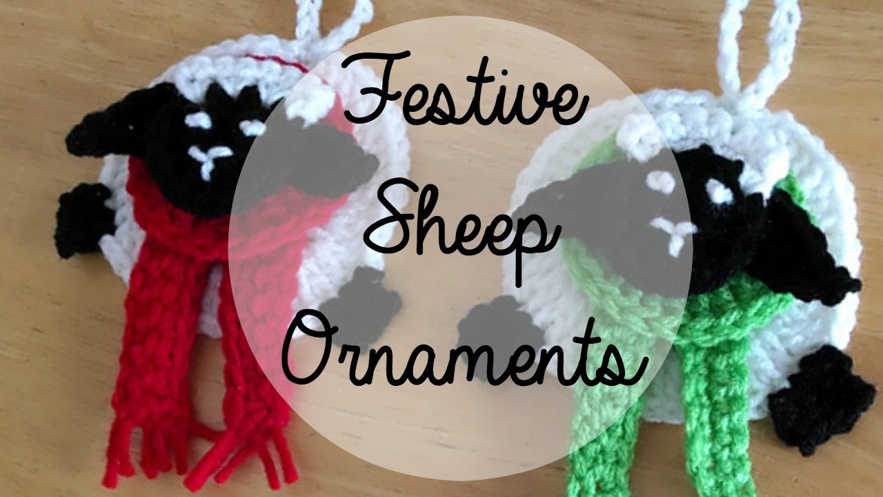 How To Crochet Festive Sheep Ornaments - YouTube