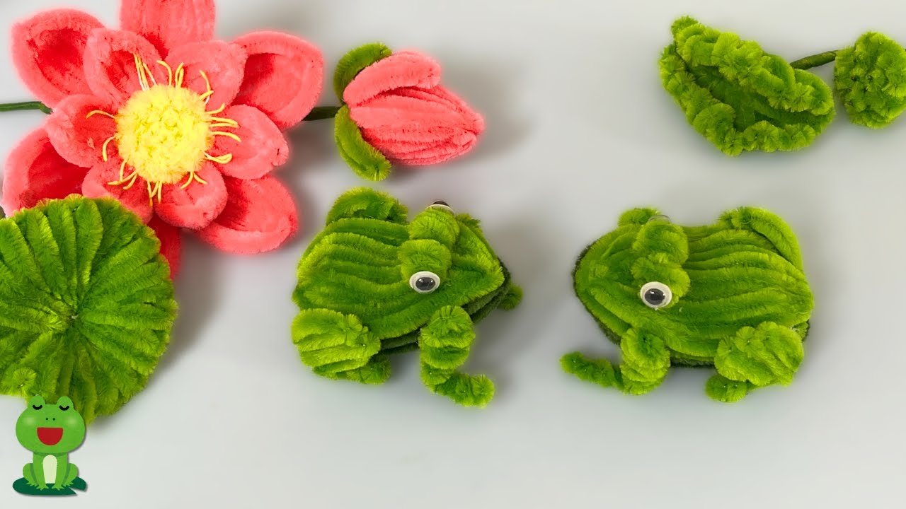 🌳Diy Animals Pipe Cleaner🌳How to make a cute Frog with Pipe Cleaner ...