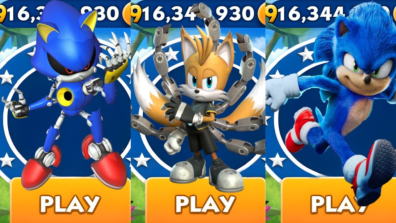 Sonic Dash - Metal Sonic vs Tails Nine vs Movie Sonic - All Characters ...
