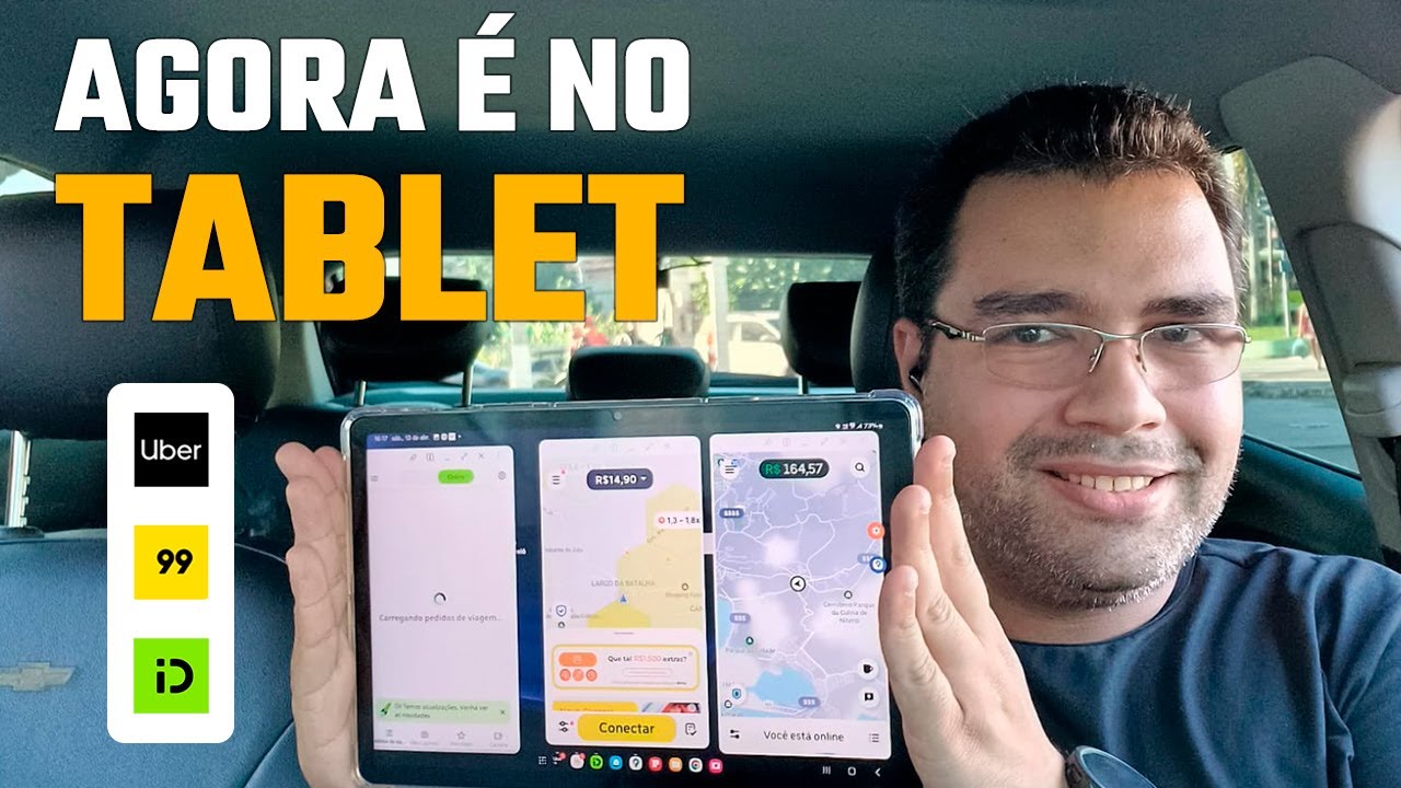 AGORA VOU TRABALHAR DE TABLET NA #uber #99pop #indriver - YouTube