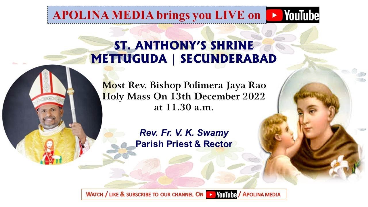 Most Rev. Polimera Jaya Rao | Bishop of Eluru | Telugu Mass Tuesday 11. ...