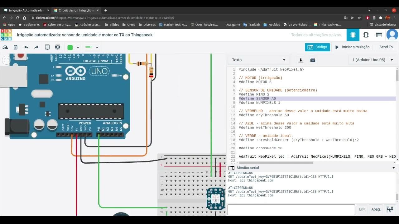 Irrigação Automatizada com Arduíno - YouTube