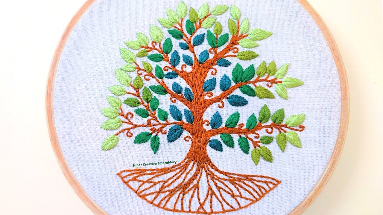 Tree Hand Embroidery Designs Christmas Tree Hand Embroidery Kit