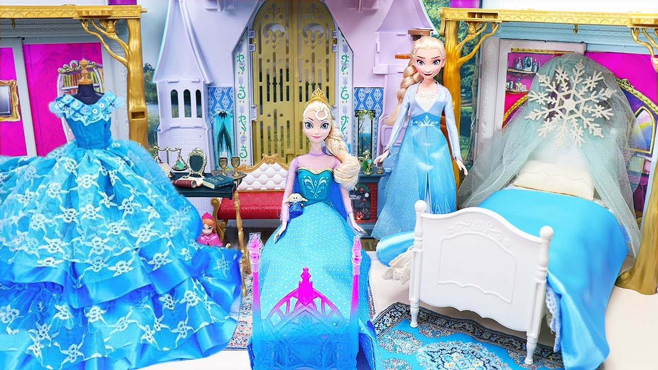 Miniature Doll Bedroom for Disney Frozen Elsa ! Miniature Dollhouse ...