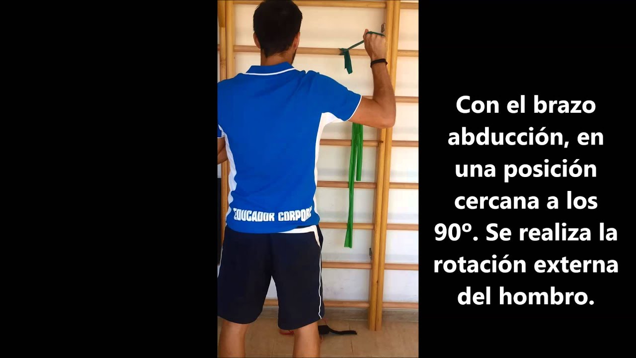 rotación externa hombro 90º - YouTube