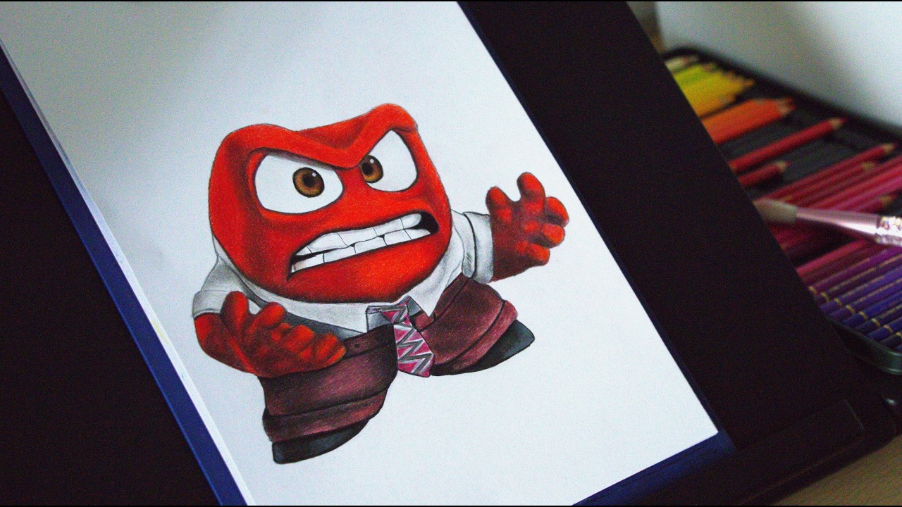 Drawing Inside Out 2 - Anger - YouTube