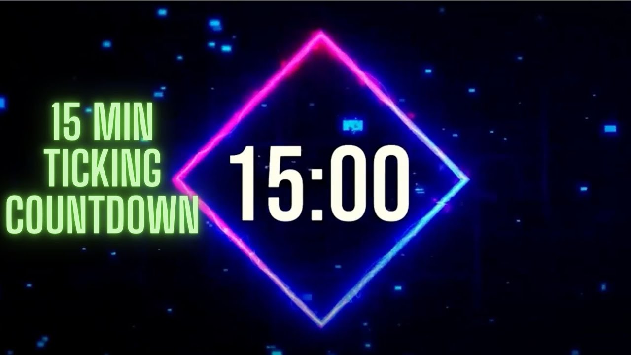 15 min ticking countdown timer with an alarm at the end. - YouTube
