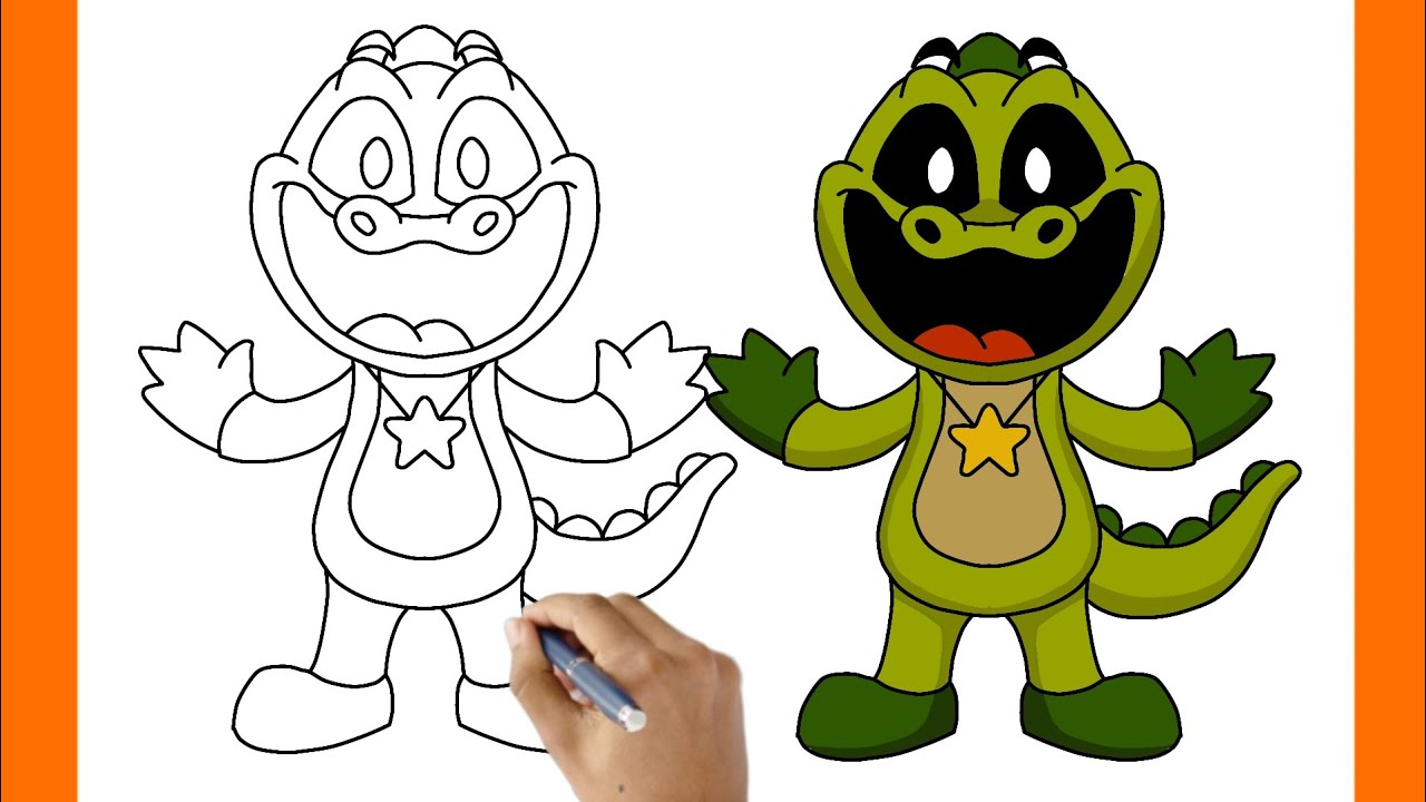 Crocky Rocky | Poppy Playtime | How to draw - YouTube