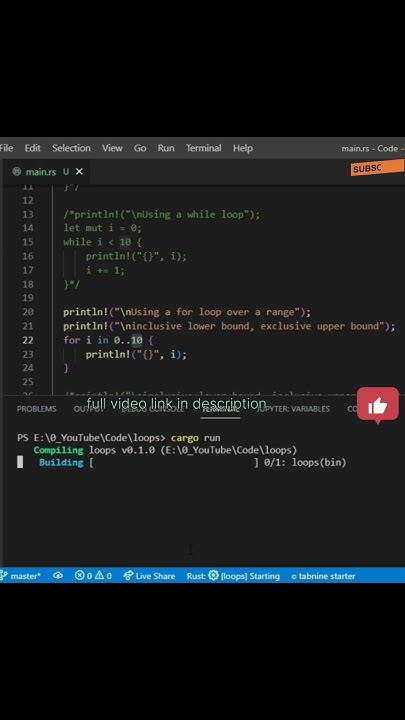 For Loops In Rust Rust Programming Language Rustprogramming Rust Rustlang Shorts