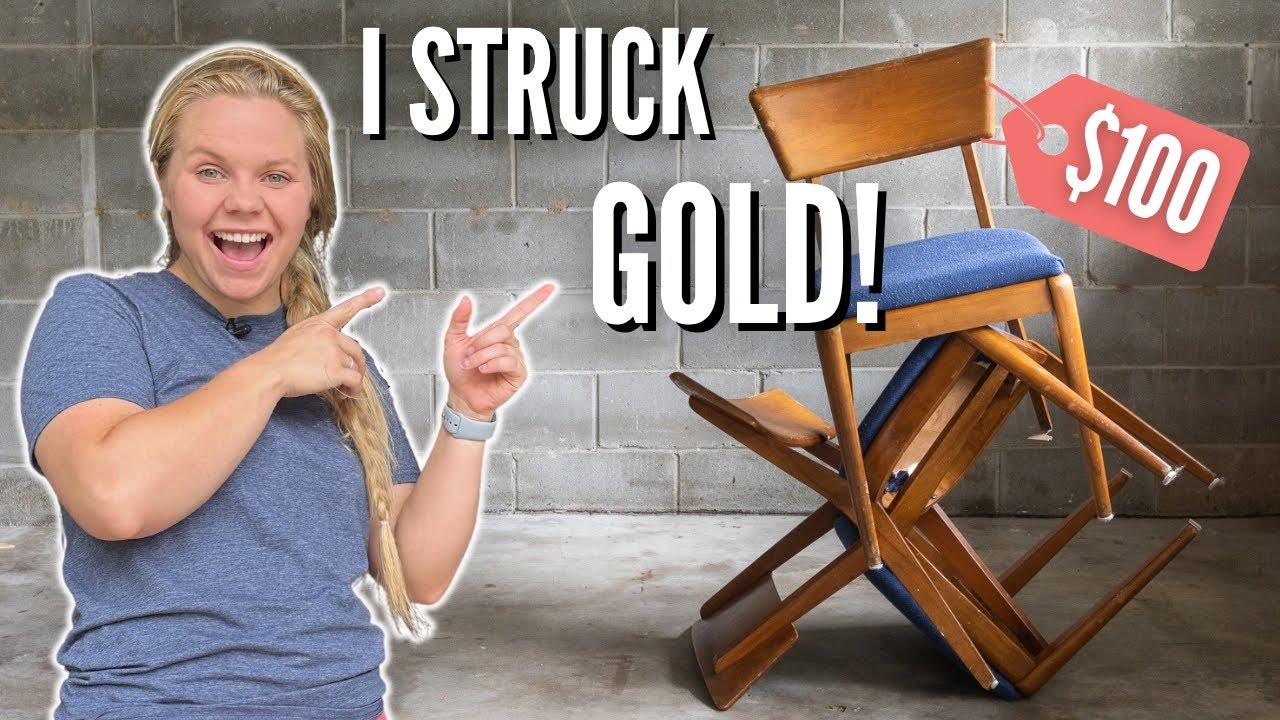 Refinishing BEAT UP Dining Chairs from Facebook Marketplace - YouTube