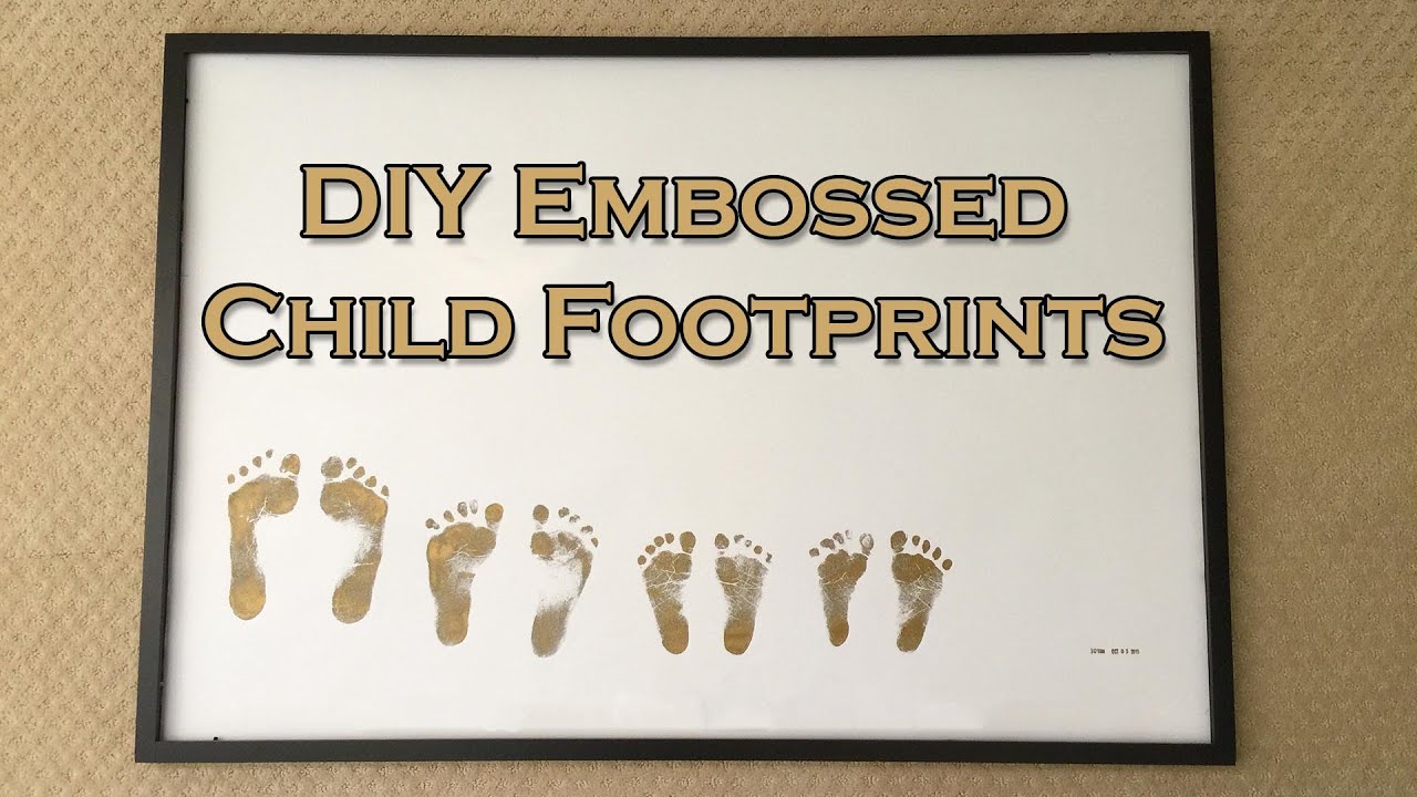DIY Embossed Child Footprints - Great For Mother's Day! - YouTube
