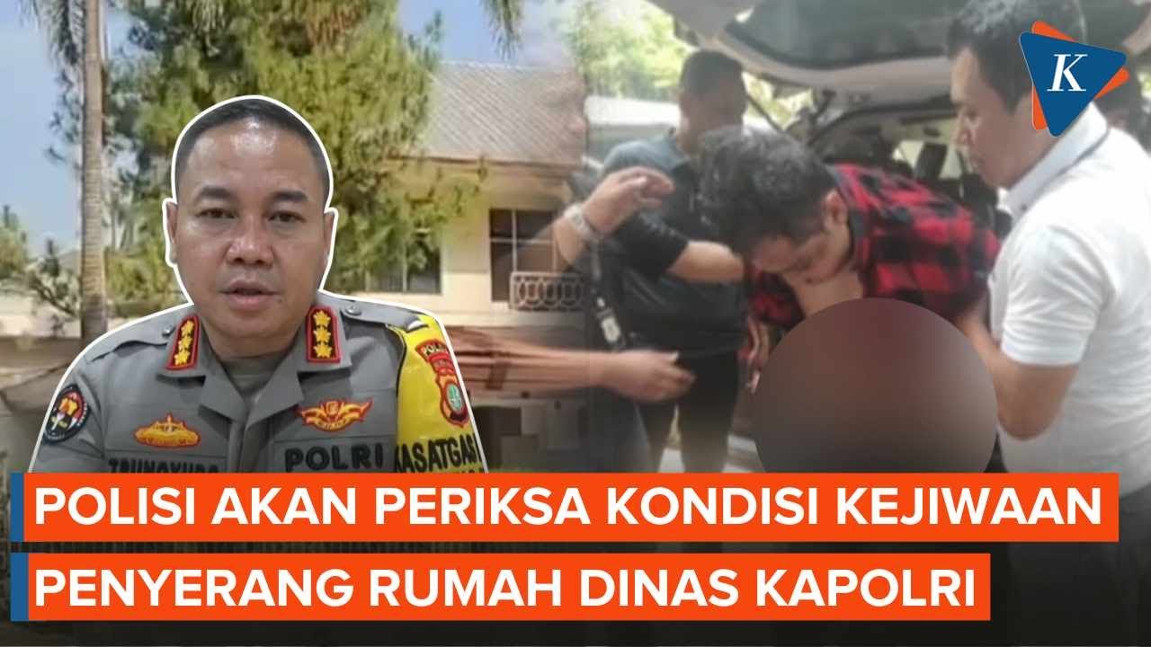 Polisi Periksa Kejiwaan Pria yang Serang Penjaga Rumah Kapolri - YouTube