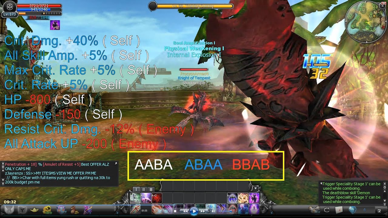 CABAL ONLINE (PH) Battle Mode3 Synergy Combo Combination (BM3 DM Combo ...